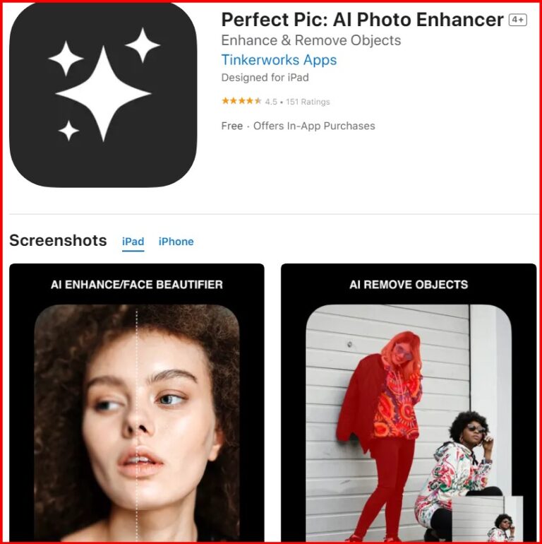 Perfect Pic AI Photo Enhancer - TechResider Submit AI Tool