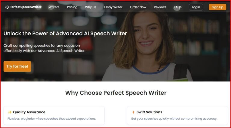 PerfectSpeechWriter : Craft Powerful Speeches with AI - TechResider Submit AI Tool